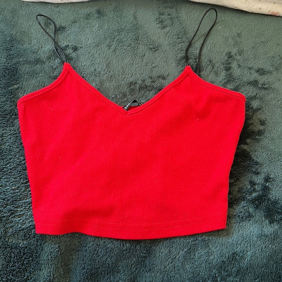 SHEIN | Tops | Red Shien V Cut Tank | Poshmark